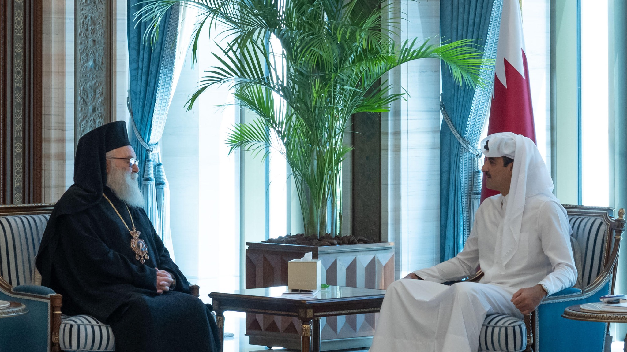 Emir of Qatar Sheikh Tamim bin Hamad Al Thani Receives Patriarch John X ...