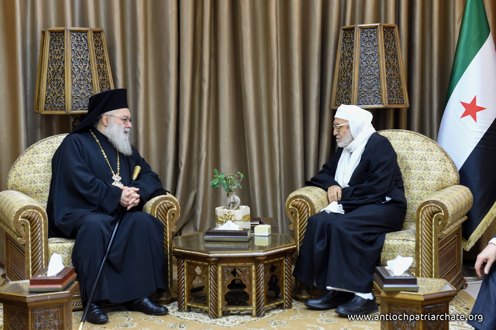 Patriarch John X Meets with Sheikh Osama Al-Rifai - Greek Orthodox ...