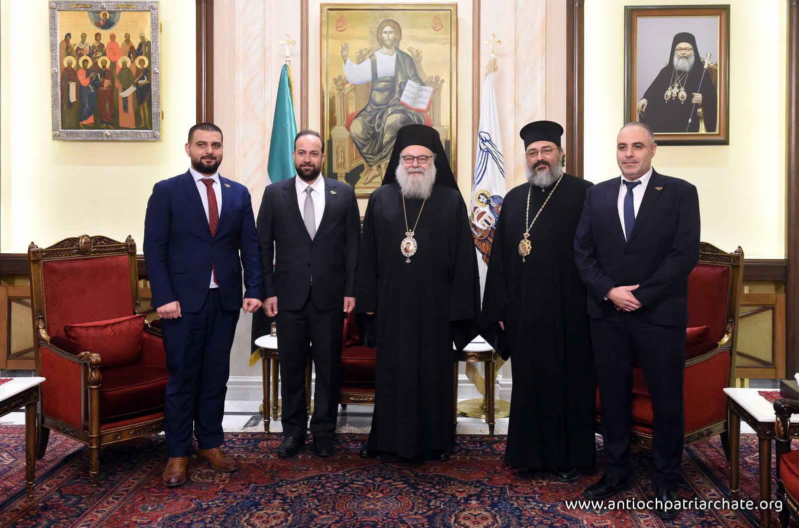 Receiving Minister of Information Dr. Hamza Al-Mustafa - Greek Orthodox ...