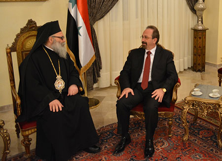 His beatitude receives the Minister of Health H.Ex. Sa'ad Abdel-Salam ...